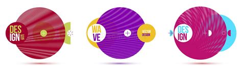 Moire Op Art Vector Design Elements Graphic Style Posters And Banners