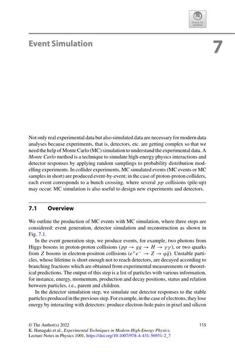 Pdf Event Simulation