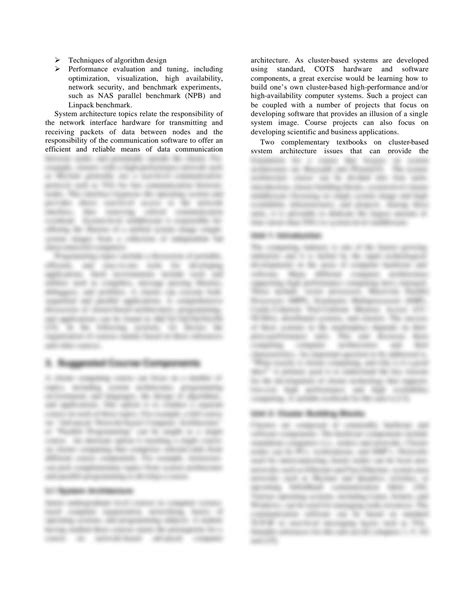 Solution Cluster Computing Notes Studypool