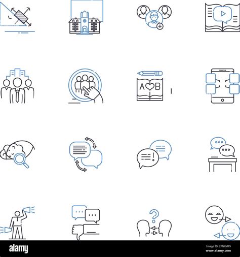 Dispensing Wisdom Line Icons Collection Insight Knowledge Guidance