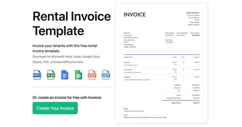Rental Invoice Template