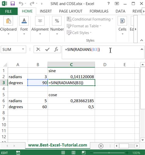 How To Use Trig Functions In Excel Best Excel Tutorial
