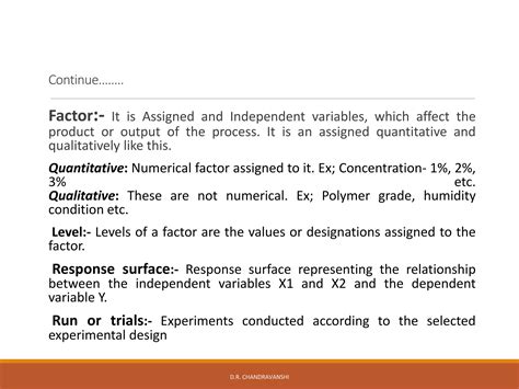 Optimization Techniques In Formulation Development Response Surface Methodology Ppt