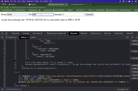 Lakshay Soni On Linkedin Day44 Try Catch Currencyconverter Javascriptprogramming