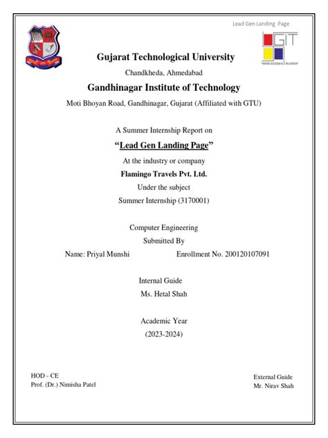 gtu 7 sem report pdf html element usability