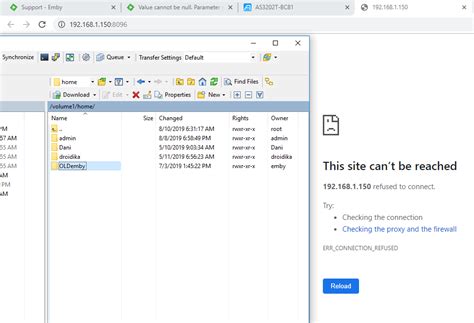 Value Cannot Be Null Parameter Name Netmask Asustor Emby Community