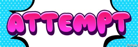 Attempt Text Effect And Logo Design Word