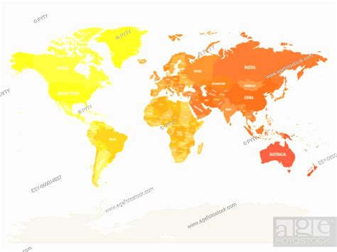 Colorful Political Map Of World Different Colour Shade Of Each Colorful Political Map Of World Different Colour Shade Of Each