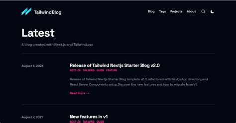 Tailwind Nextjs Starter Blog Template All Utilitycss