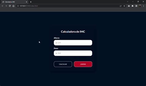 Euller Trindade в Linkedin Calculadora De Imc Feita Ultilizando Html