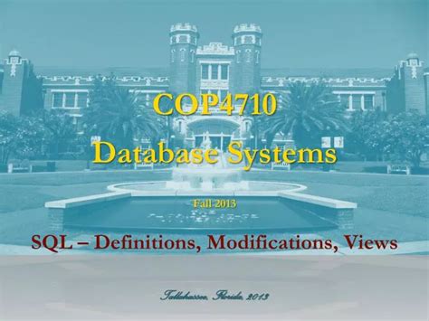 Ppt Cop4710 Database Systems Powerpoint Presentation Free Download