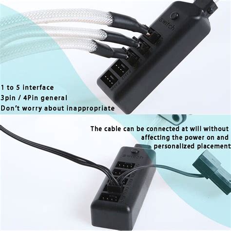 1 Til 5 4 Pinner Molex Tx4 Pwm Cpu Kjøligere S Grandado