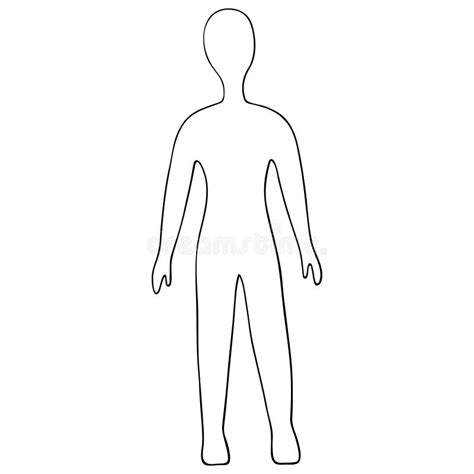 Human Body Front View Outline Stock Illustrations 1 591 Human Body