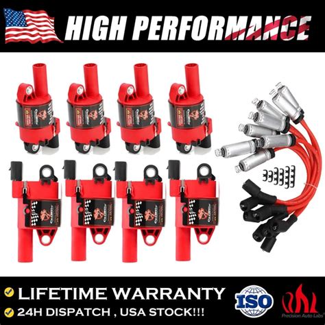 8 Pack Ignition Coil And Spark Plug Wire For Gmc Chevy Silverado 1500 5
