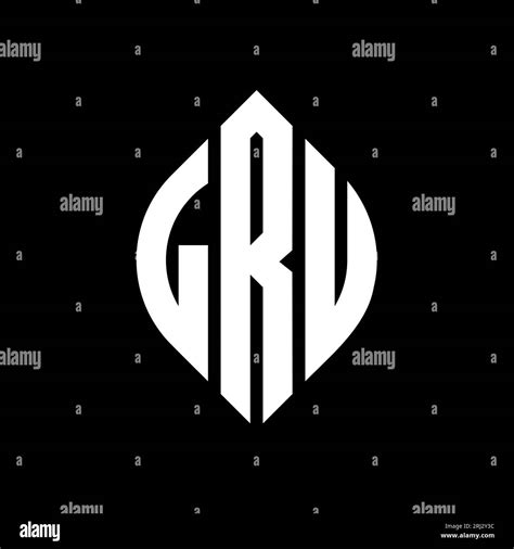 Lru Circle Letter Logo Design With Circle And Ellipse Shape Lru