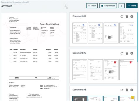 Automated Page Separation Of Multiple Documents In One File