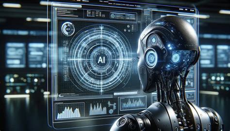Ai Robot Hologram On Virtual Screen Artificial Intelligence And Machine Learning Concept