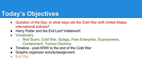 Cold War Lecture Ppt