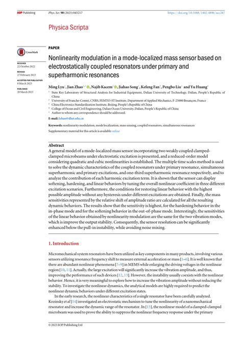 Nonlinearity Modulation In A Mode Localized Mass Sensor Based On Electrostatically Coupled