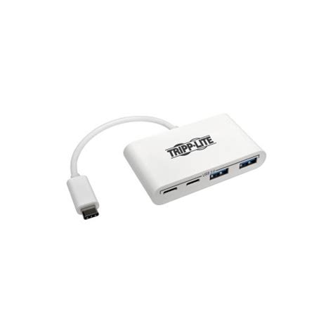 Tripp Lite Series 4 Port USB 3 1 Gen 1 Portable Hub USB C To X2 USB A And X2 USB C