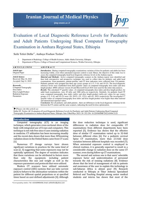 Pdf Evaluation Of Local Diagnostic Reference Levels For Paediatric And Adult Patients
