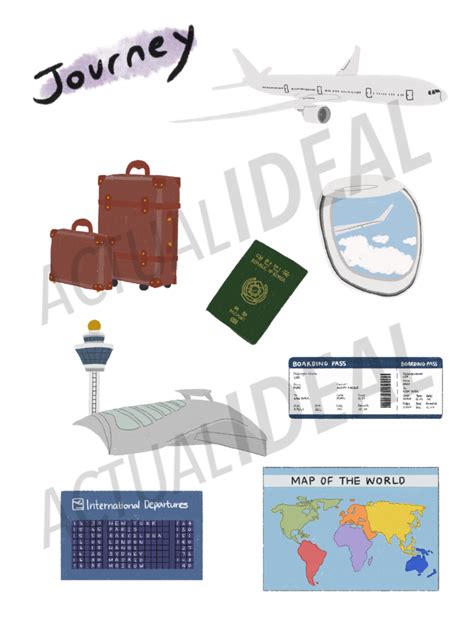 비행기 스티커 여행 스티커