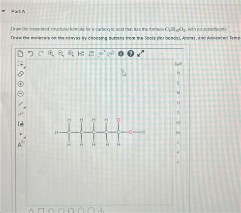 Solved Part ADraw The Expanded Structural Formula For A Chegg