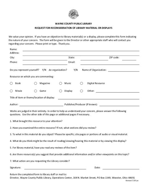 Fillable Online Request For Reconsideration Form 7 17 19 Pdf Fax Email Print Pdffiller