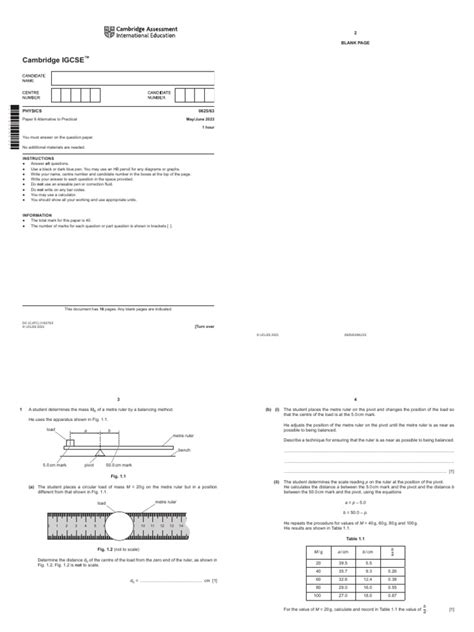 Past Papers Igcse 2023 63 Pdf Resistor Series And Parallel Circuits
