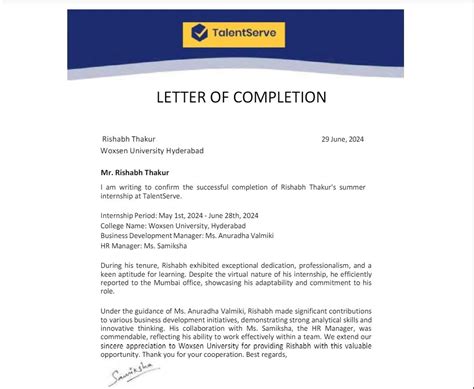 Rishabh Thakur On Linkedin Internshipcompletion Talentserveindia Professionalgrowth…