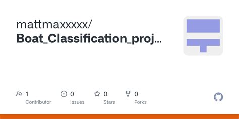 Github Mattmaxxxxxboatclassificationproject