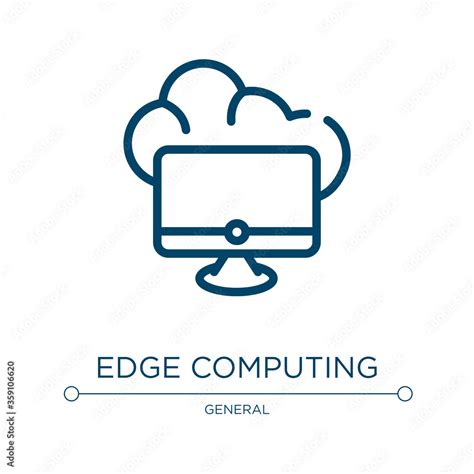 Edge Computing Icon Linear Vector Illustration From General Collection Outline Edge Computing