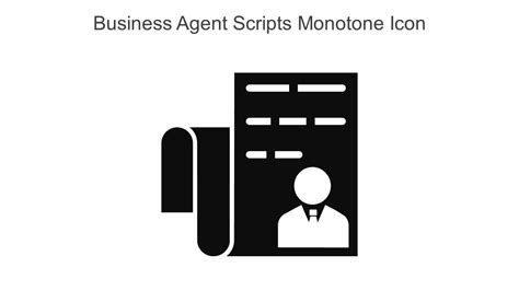 Business Agent Scripts Monotone Icon In Powerpoint Pptx Png And