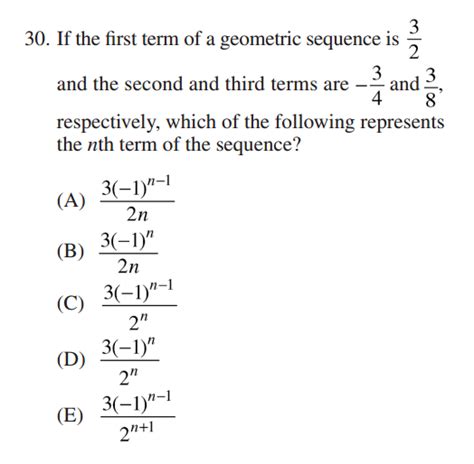 Solved If The First Term Of A Geometric Sequence Is 3 2 And