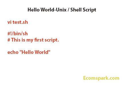 Unix Shell Script Basics Hello World Beginners Guide EcomSpark