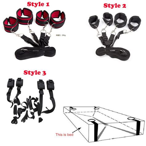 Sex Products Adult Games Bondage Strap On Bed Restraint Bondage HandCuffs Ankle Cuffs Sex Love