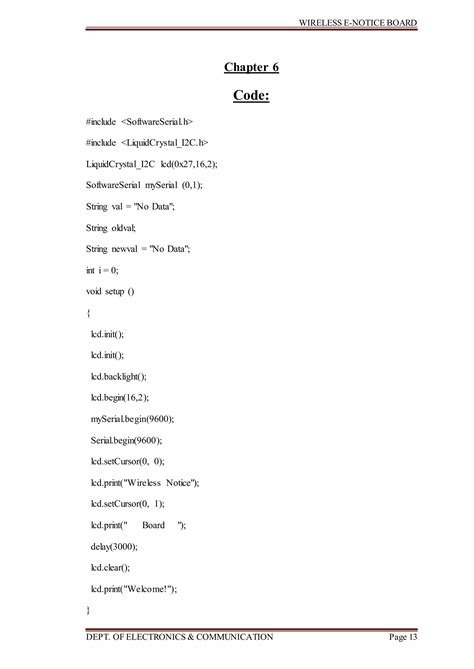 Wireless E Notice Board Using Bluetooth Reportdocx