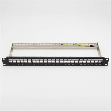 Rj45 1u Shielded 24 Port Blank Patch Panel Ftp Empty Patch Panel With