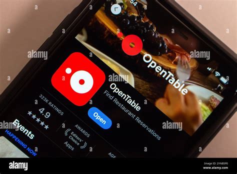 Opentable App Is Displayed In App Store Opentable Is A Us Based Online