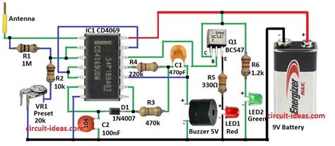 Broken Cable Detector Circuit Using Ic Cd 4069 Circuit Ideas For You