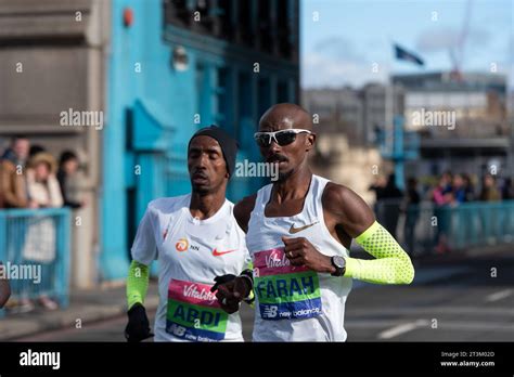 Mo Farah And Bashir Abdi Running In The Vitality Big Half Half Marathon