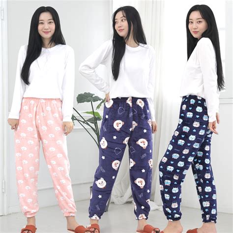 여자 밍크 수면바지 잠옷바지 파자마 캐릭터 겨울 홈웨어 여자꿀잠수면바지 스타곰 홈플러스 택배배송
