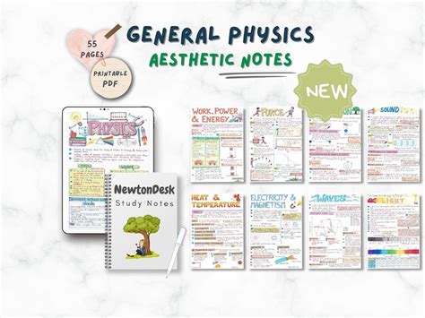 General Physics Aesthetic Notes For High School Physics Grade 9th