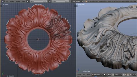 Blender 3d Circular Ornament Modeling Timelapse Youtube