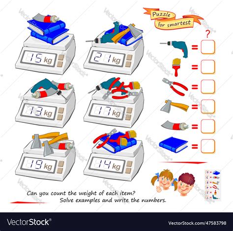 Mathematical Logic Puzzle Game For Smartest Can Vector Image
