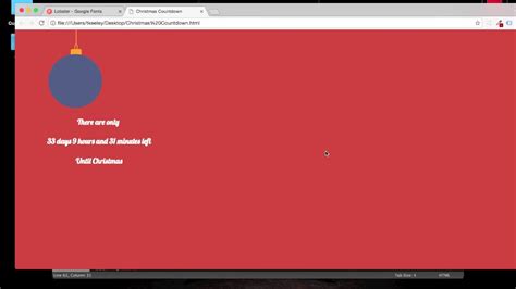 html javascript countdown to christmas youtube