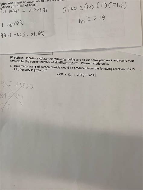 Thermochemistry Equation Rchemhelp
