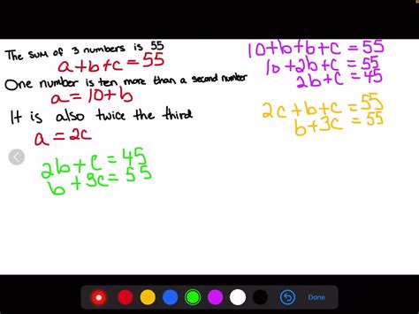 Solved The Sum Of Two Numbers Is 35 Twice The First Number Is Five