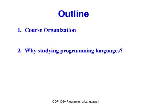 ppt cop 4020 programming languages i powerpoint presentation free download id 2968817