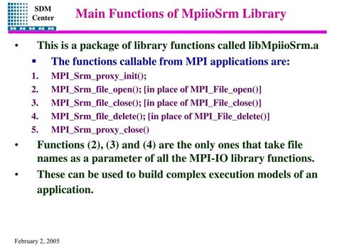 Ppt Progress On Mpi Io Access To Mass Storage System Using A Storage